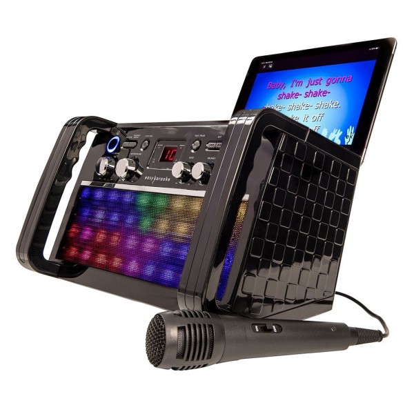 Easy Karaoke Bluetooth Karaoke System with LED Effects & 1 Microphone ...