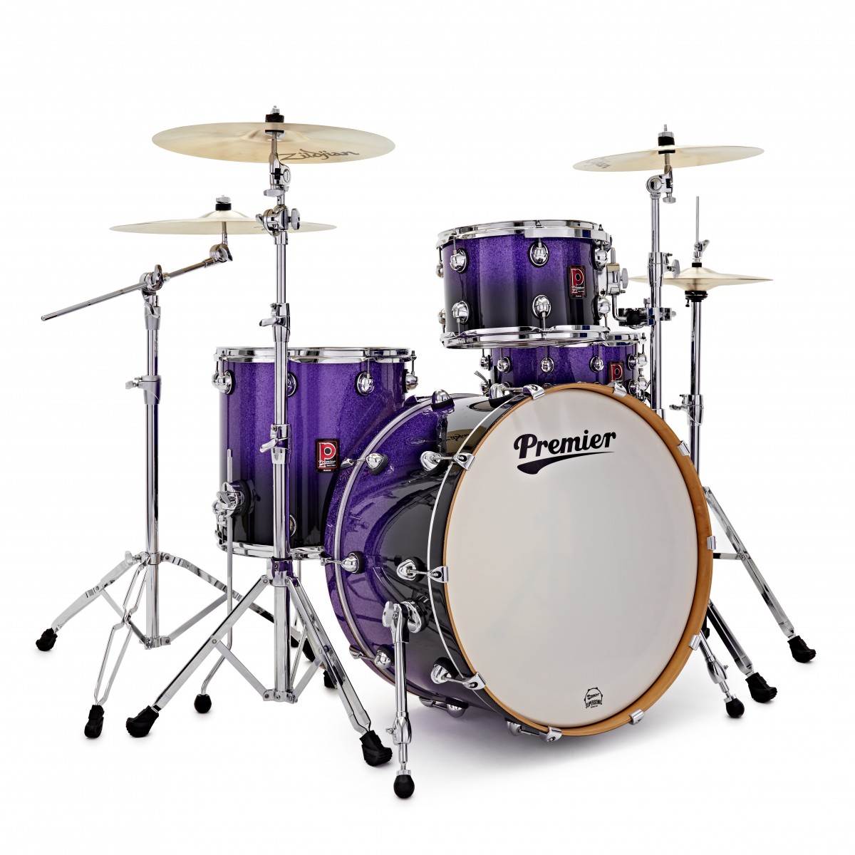 Premier Genista 24" 3pc Maple Shell pakiet, Purple Fade Sparkle ...