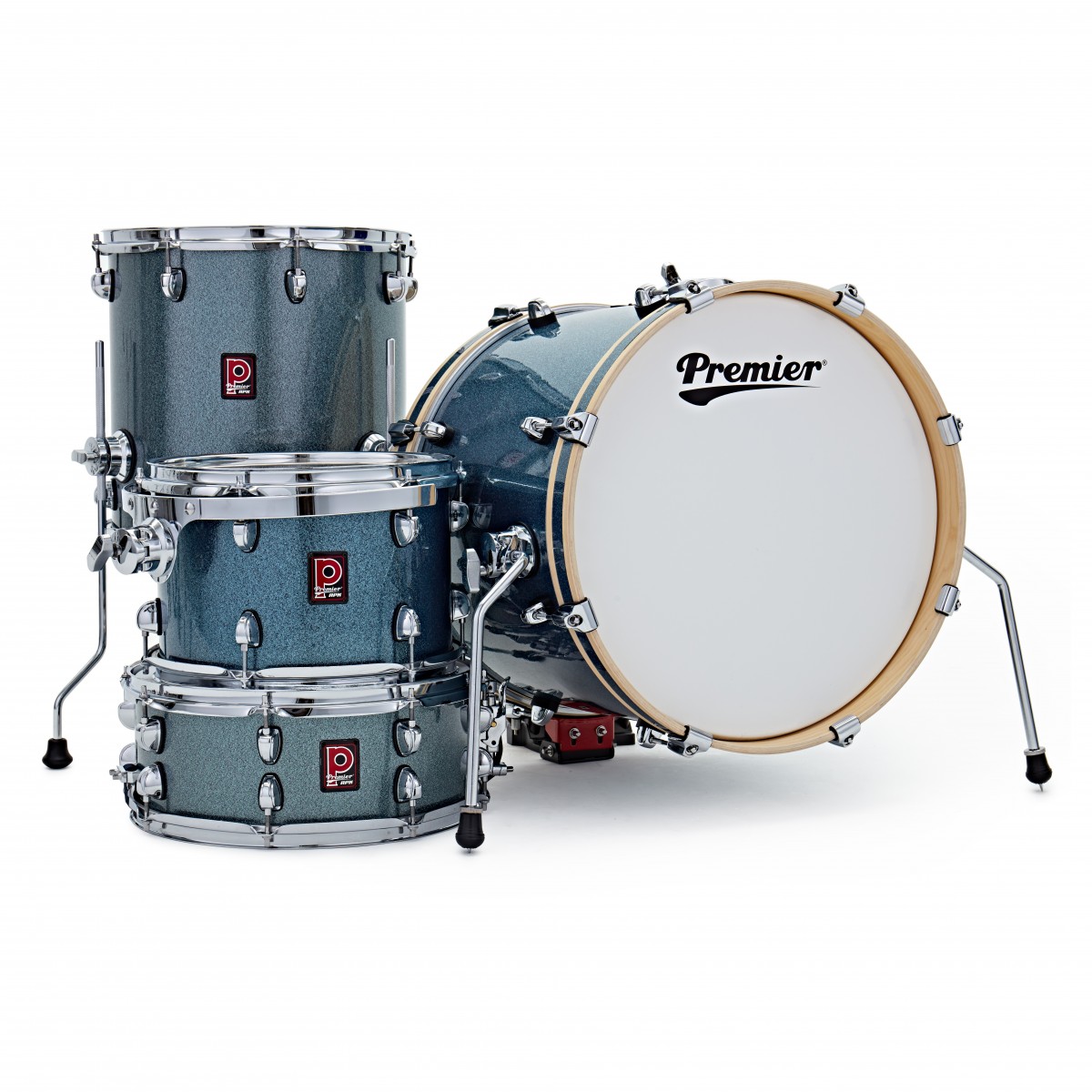 DISC Premier Heritage 18" 4pc Bebop Drum Kit, Cosmic Blue at Gear4music