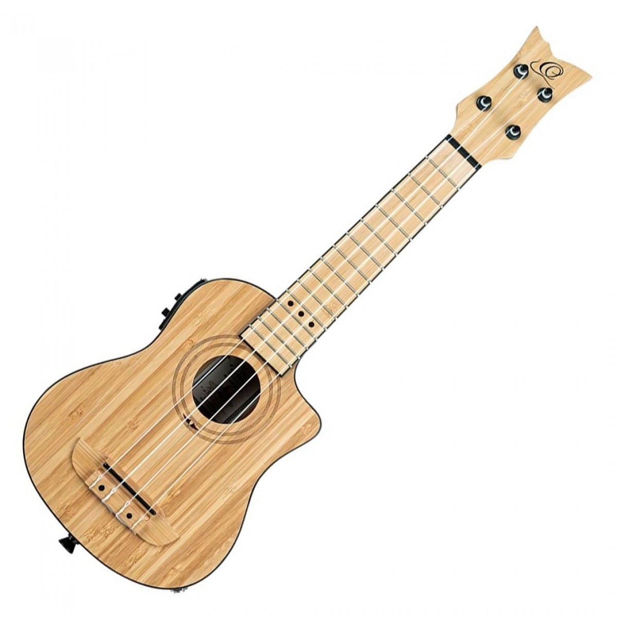 Ortega Bamboo Series Electro-Acoustic Soprano Ukulele, Natural | Gear4music