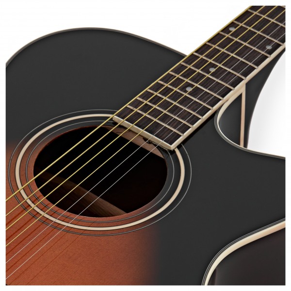 DISC Compact Electro-Acoustic Travel Guitar by Gear4music, Sunburst at ...