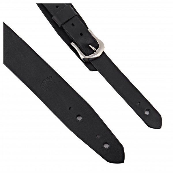 Bear Straps Classic #8 Guitar Strap Silver Buckle, Black at Gear4music