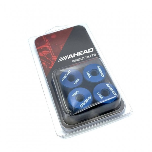 Ahead Speed Nut Cymbal Toppers 4 Pack, Blue at Gear4music
