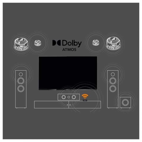 Lithe Audio Pro Series Ceiling Speaker (Pair) w/ WiSA Module at AV.com