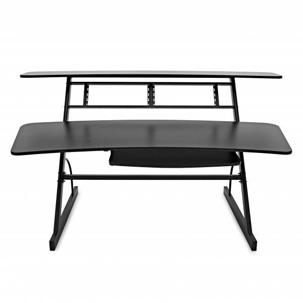 modul Large Three Tier Studio Desk, Black at Gear4music
