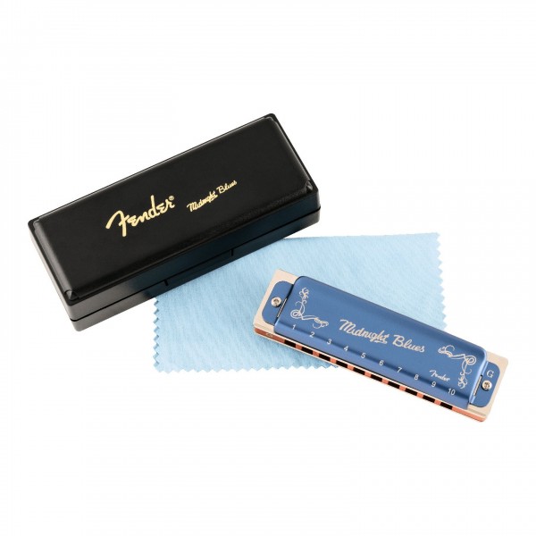 Fender Midnight Blues Harmonica, Key of G at Gear4music