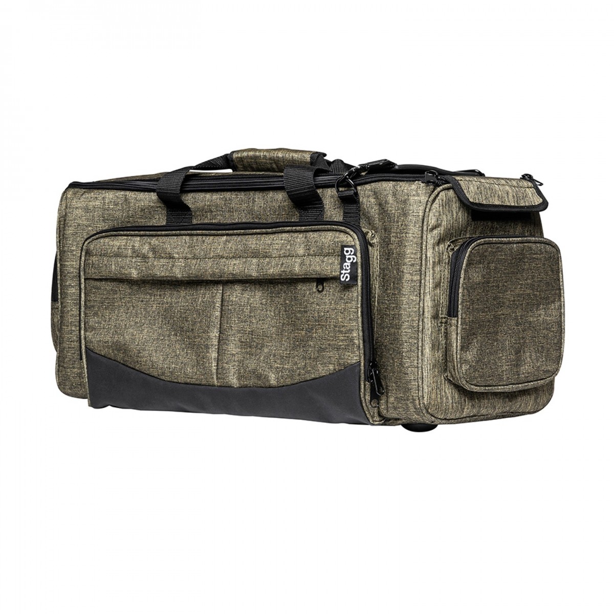 OFFLINE Stagg Double Trumpet Gigbag, Bright Green at Gear4music
