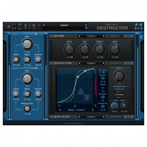 Blue Cat Destructor at Gear4music