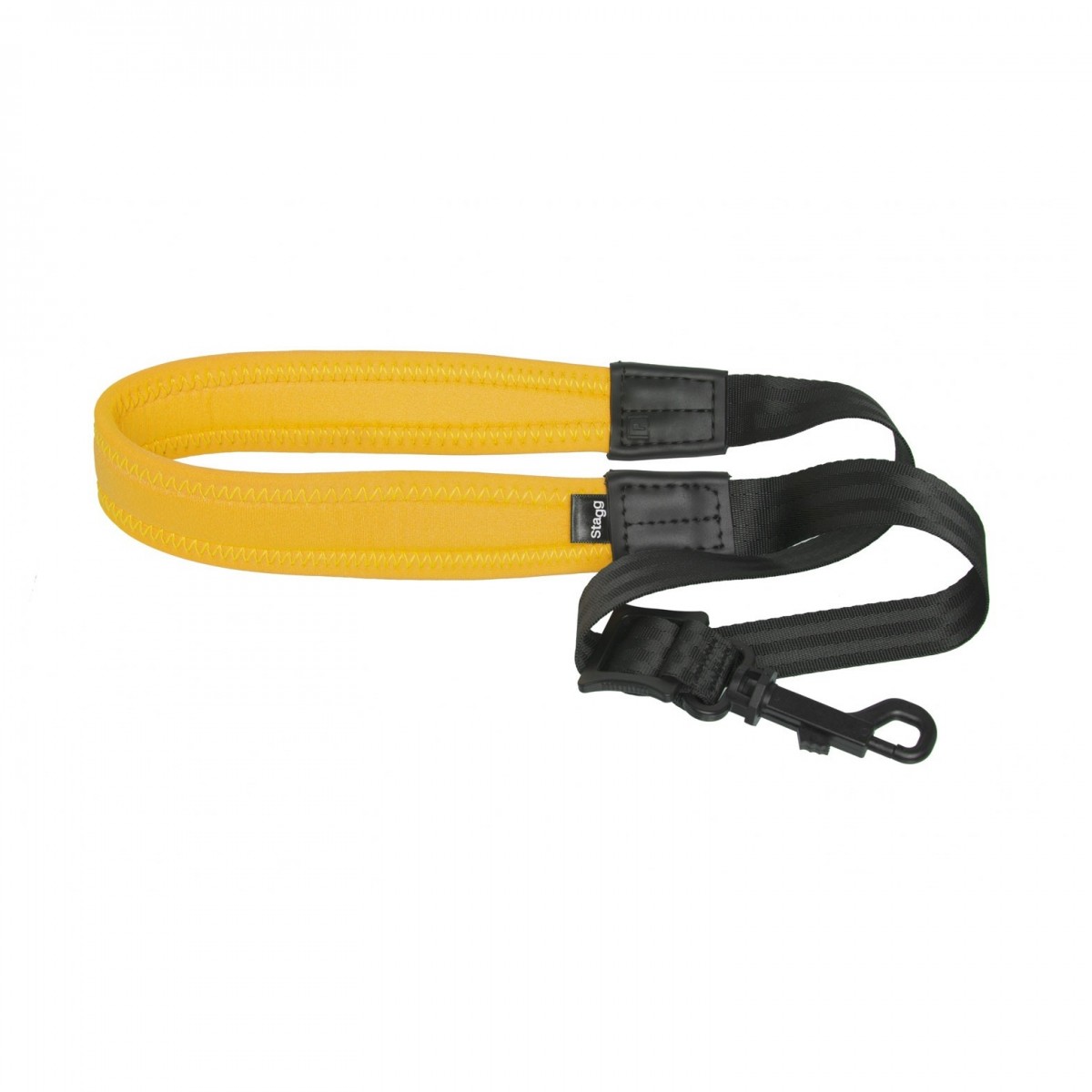 DISC Stagg Adjustable Easy Saxophone Strap, Yellow | Gear4music