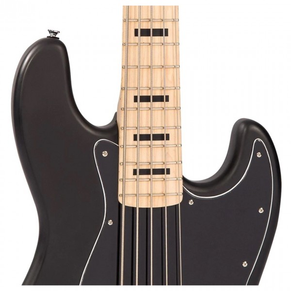 Vintage VJ75 5 String Bass, Gloss Black at Gear4music