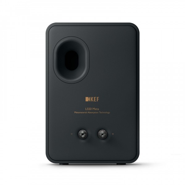KEF LS50 Meta Speakers (Pair), Carbon Black with Stands at AV.com