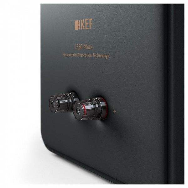 KEF LS50 Meta Speakers (Pair), Carbon Black with Stands at AV.com
