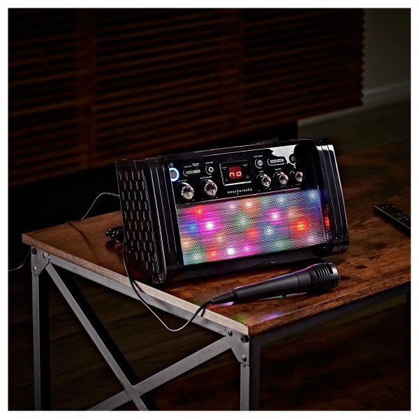 Easy Karaoke Bluetooth Karaoke System with LED Effects & 1 Microphone ...