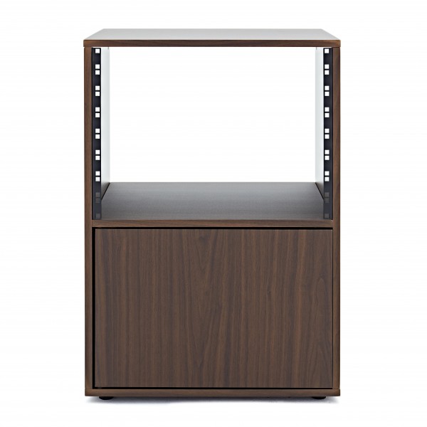 3 Tier Pro Audio Studio Desk + Rack Cabinet, Walnut at Gear4music