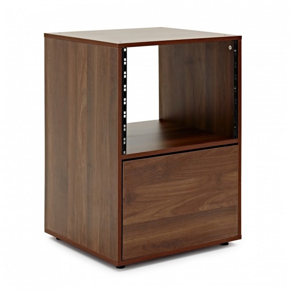 3 Tier Pro Audio Studio Desk + Rack Cabinet, Walnut at Gear4music