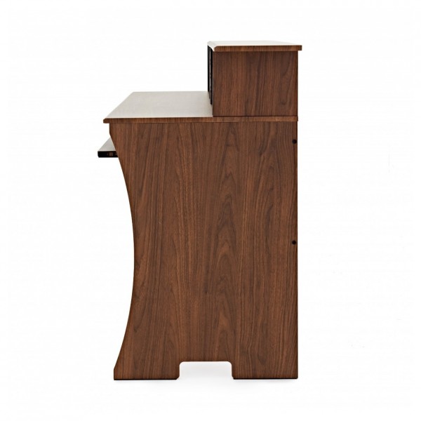 3 Tier Pro Audio Studio Desk + Rack Cabinet, Walnut at Gear4music