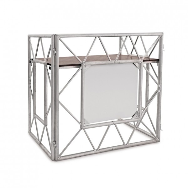 Professional DJ Booth with Corner Shelves by Gear4music at Gear4music