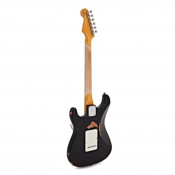 DISC Fender Custom Shop '59 Strat Heavy Relic RW, Black | Gear4music