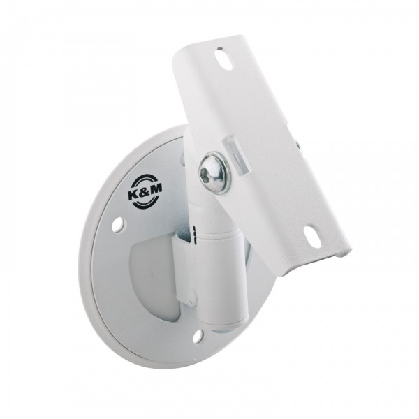 K&M 24161 Universal Structured Speaker Wall Mount, White at Gear4music