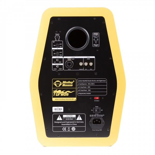 Monkey Banana Turbo 8 Studio Monitor, Yellow at Gear4music