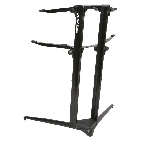 Stay Stands Piano Keyboard Stand, Two Tier, Black at Gear4music