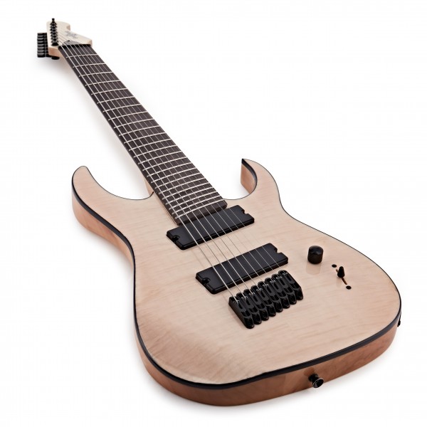 Harlem S 8-String Fanned Fret Guitar by Gear4music, Natural at Gear4music