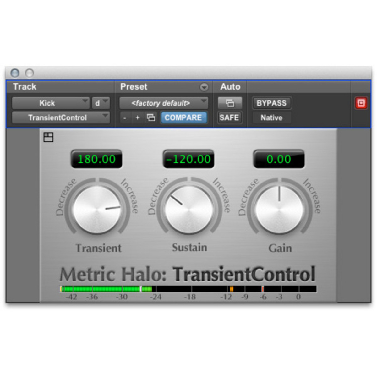 DISC Metric Halo TransientControl plug-in para Audio AAX unidades ...