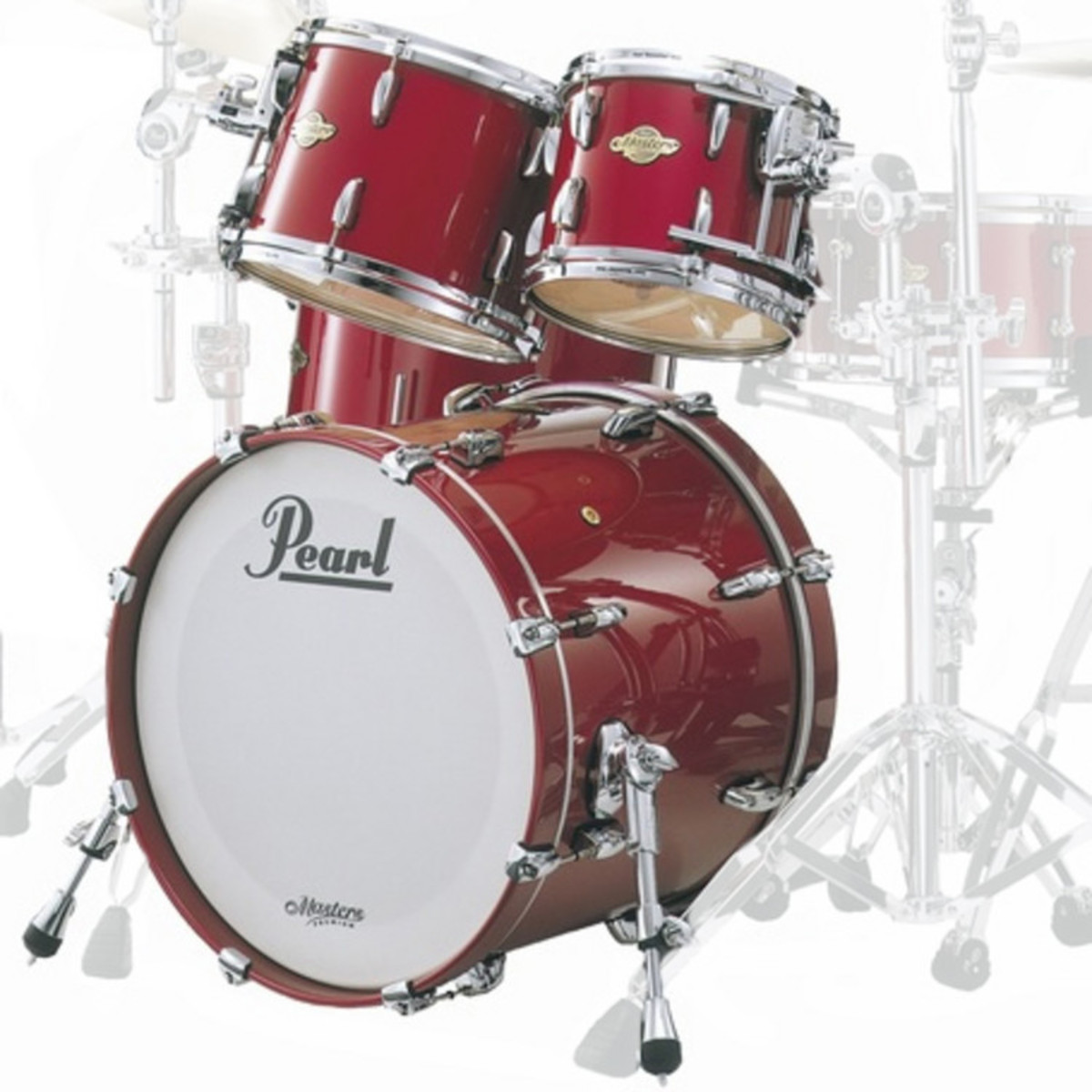 DISC Pearl Masters Premium Maple 22'' Fusion Shell Pack, Red Pearl ...