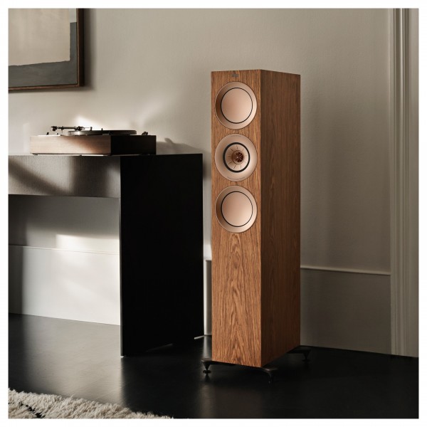 KEF R7 Meta Floorstanding Speakers (Pair), Walnut at AV.com