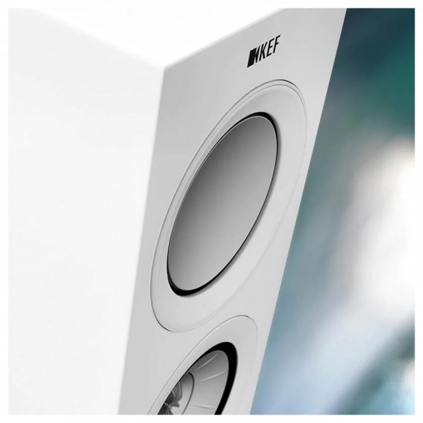 KEF R5 Meta Floorstanding Speakers (Pair), White Gloss at AV.com