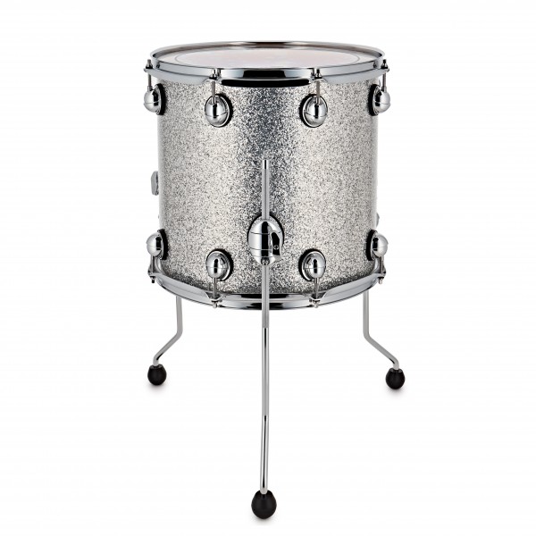 Premier Genista Maple 14" x 14" Floor Tom, Silver Sparkle - Nearly New ...