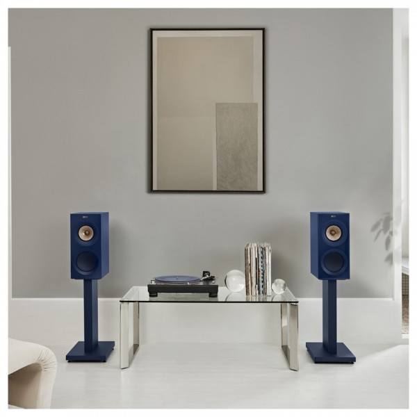 KEF R3 Meta Bookshelf Speakers, Indigo with Terminated AudioQuest ...