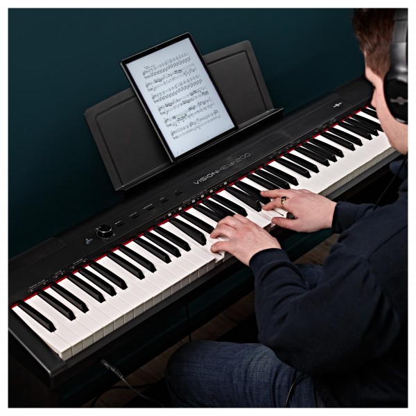 VISIONKEY-200 Portable Digital Stage Piano, with Bluetooth at Gear4music