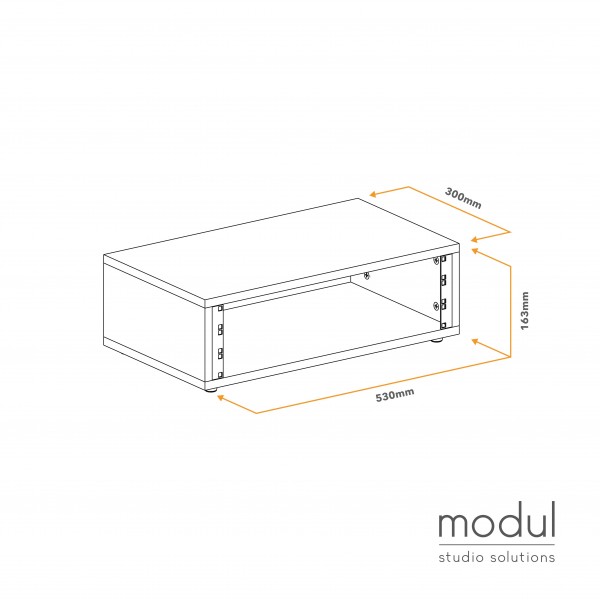 modul 3U Rack Unit, Walnut at Gear4music