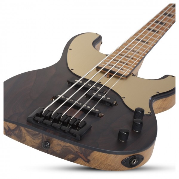 Schecter Model-T 5 5-String Bass, Exotic Ziricote at Gear4music