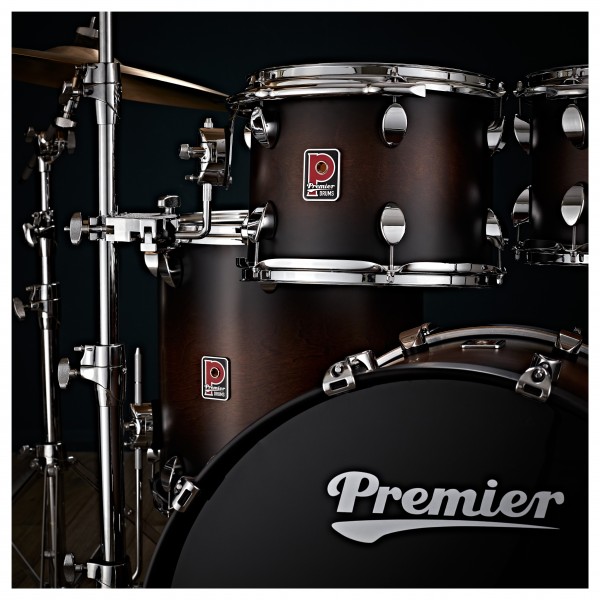 Premier Elite 22" 4pc Shell Pack, Walnut Satin Burst at Gear4music