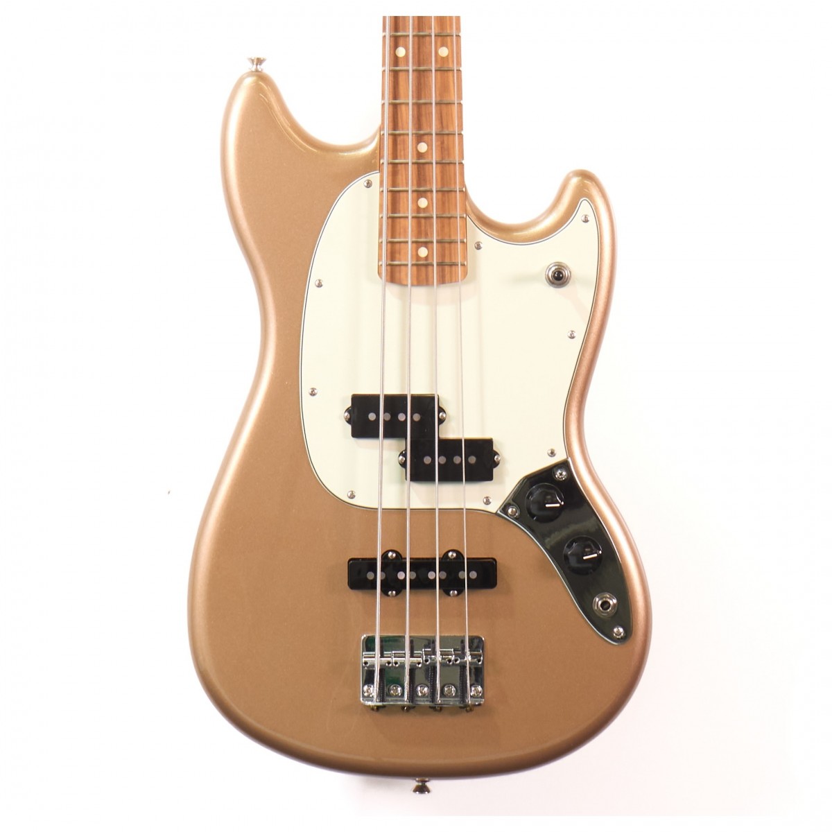 Fender Player Mustang Bass PJ PF, Firemist Gold - Ex Demo at Gear4music