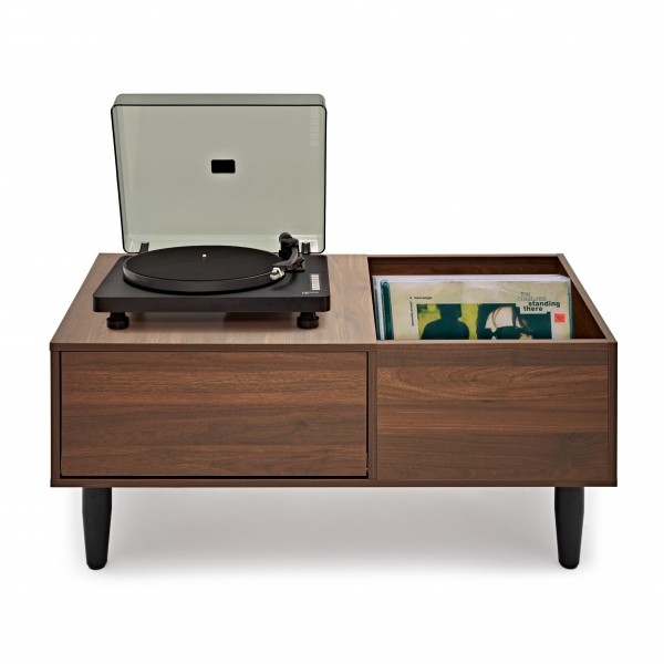 modul Turntable and Records Table, Walnut at Gear4music