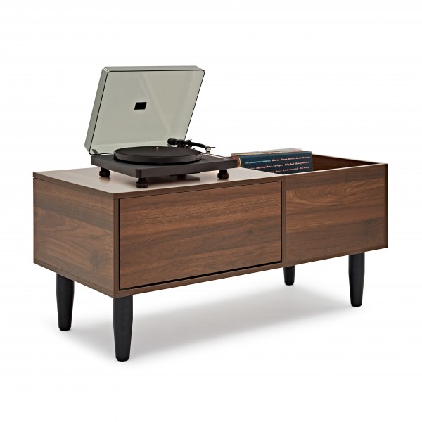 modul Turntable and Records Table, Walnut at Gear4music