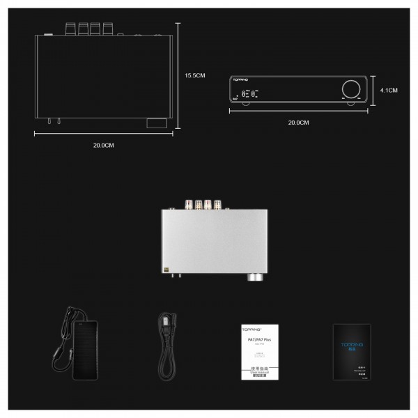Topping PA7 Class D Power Amplifier, Silver at AV.com