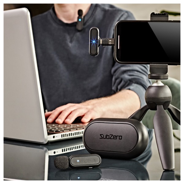 SubZero Dual Wireless Lav Mic with USB-C and Lightning Connections at ...