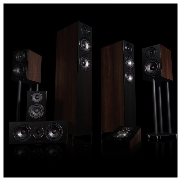 Wharfedale Diamond 12 3D Surround Sound Speakers (Pair), Black Oak at ...