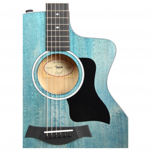 Taylor 214ce DLX LTD, Trans Blue - Ex Demo at Gear4music