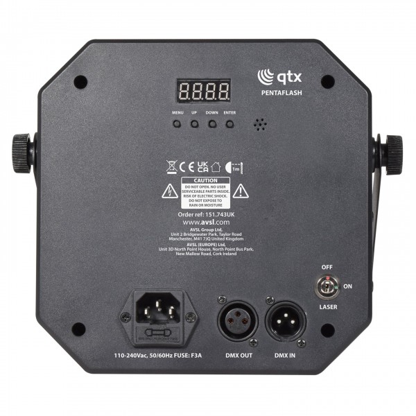 QTX Pentaflash 5-in-1 LED & Laser Effect Light at Gear4music