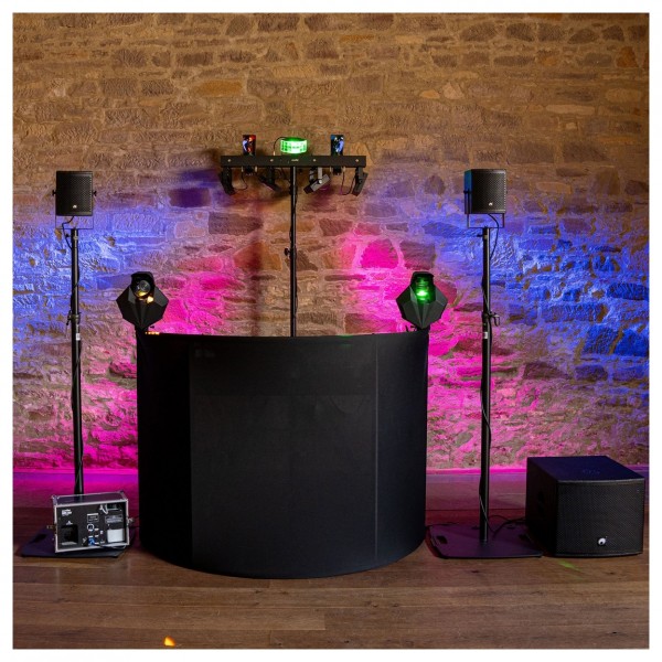 Omnitronic Curved Mobile Event Stand, Black at Gear4music