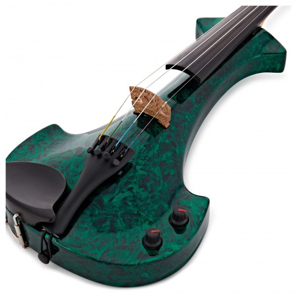 Bridge Aquila Electric Violin, Green Marble at Gear4music