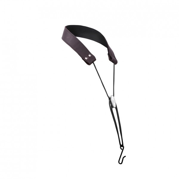 Bambu Padded Leather Neck Strap for Bb Clarinet, Brown at Gear4music