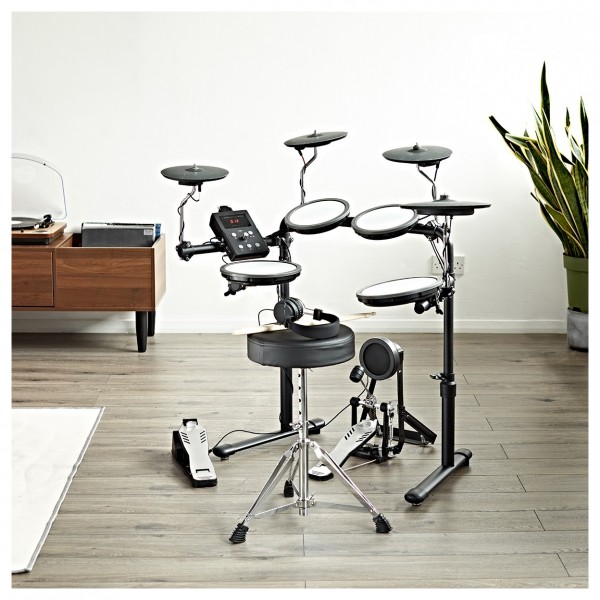 VISIONDRUM-PRO Electronic Drum Kit with Stool, Headphones & Bluetooth ...